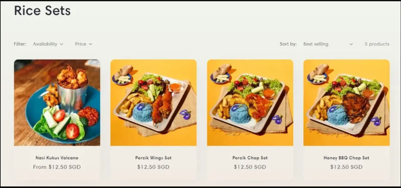 PerghChicks Menu Singapore Prices 2025