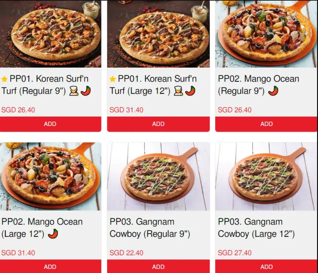 Pizza Maru Menu Singapore Prices 2025