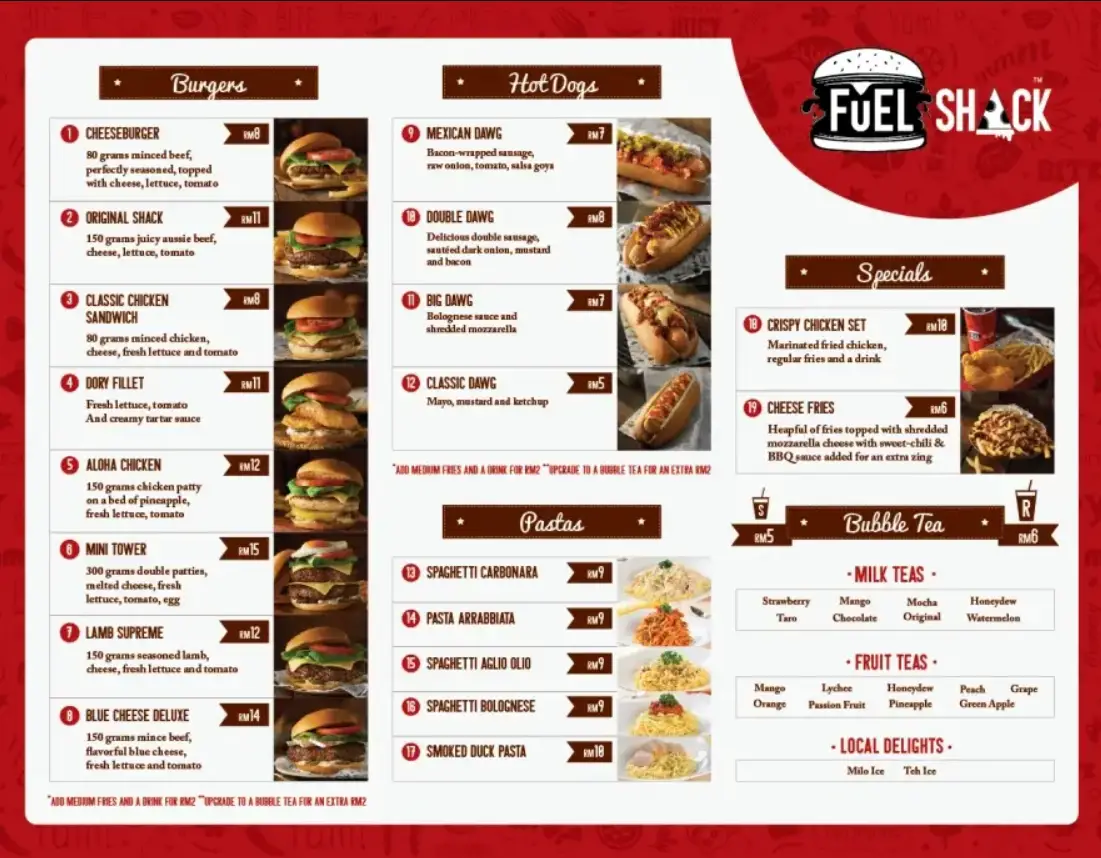 Fuel Shack Menu Malaysia Prices 2025